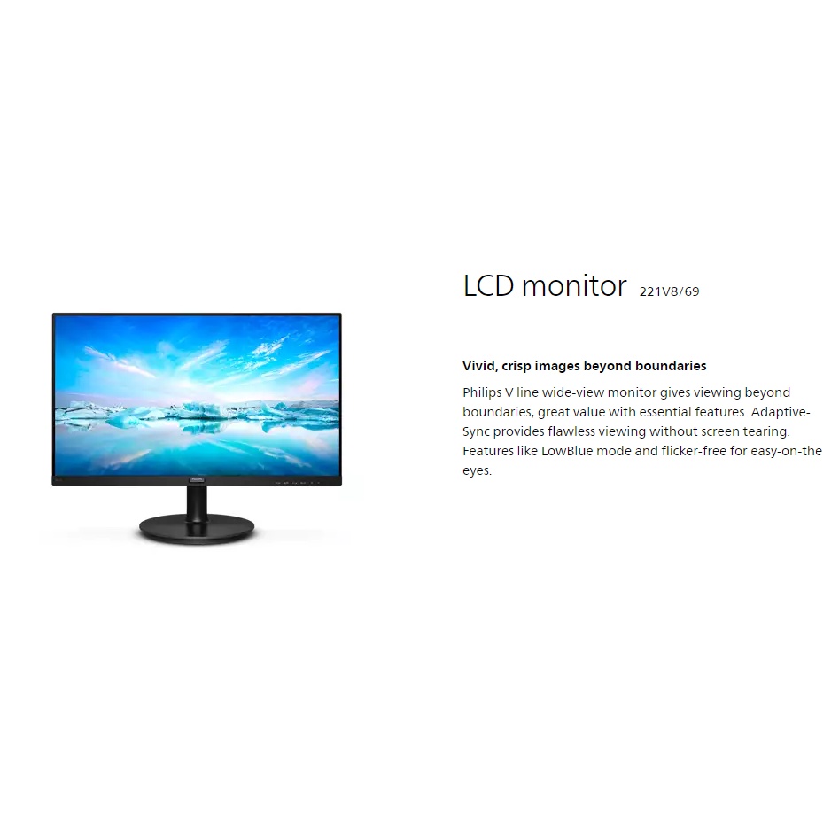 Philips V Line 221V8/69 (21.5") 241V8L (23.8") LED Monitor (VA, FHD ...