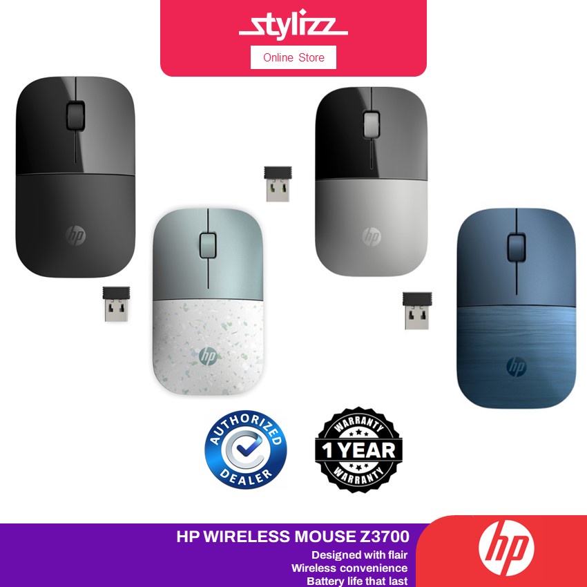 HP Z3700 WIRELESS MOUSE - Flair slim design, long lasting battery up to ...