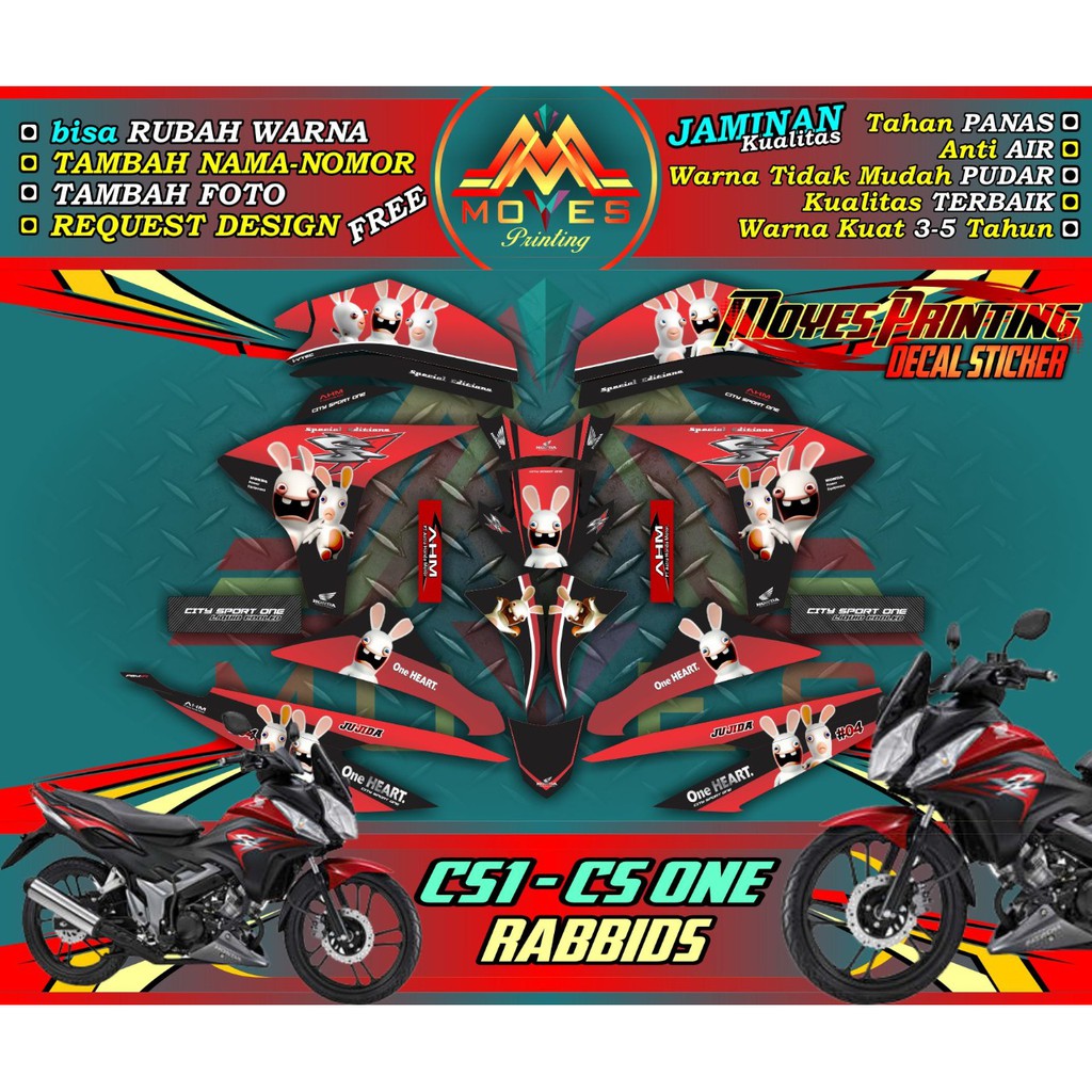 Decal cs 1 Sticker honda cs 1 Motorcycle decal cs1 full body decal cs1 ...