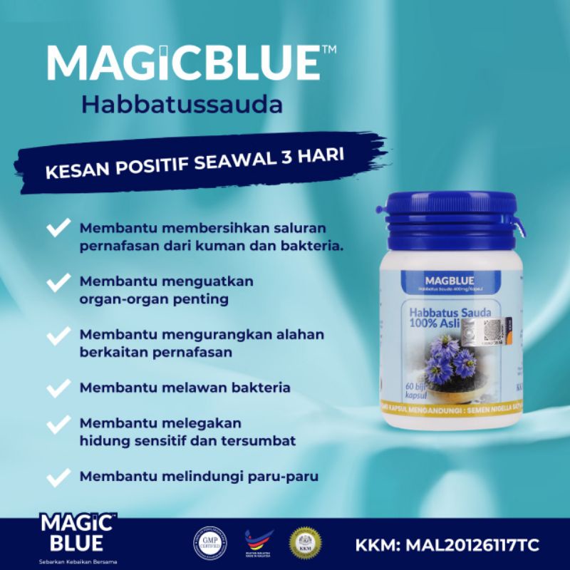 HABBATUS SAUDA magic blue ORIGINAL MESIR🎁 5+1bottle | Shopee Malaysia