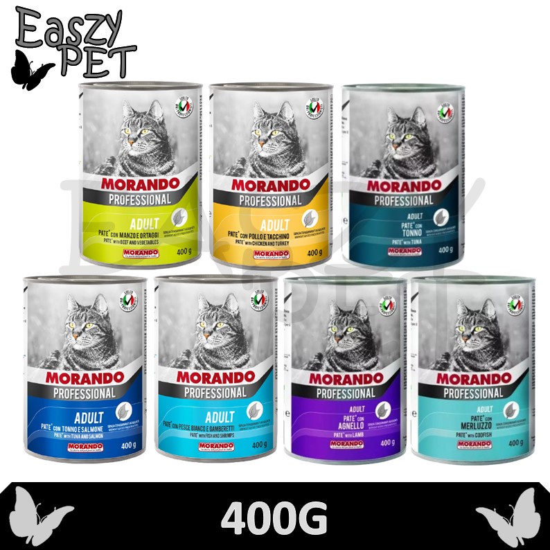 Morando Professional Pate Cat Can 400G (Beef & Vegetables, Fish ...