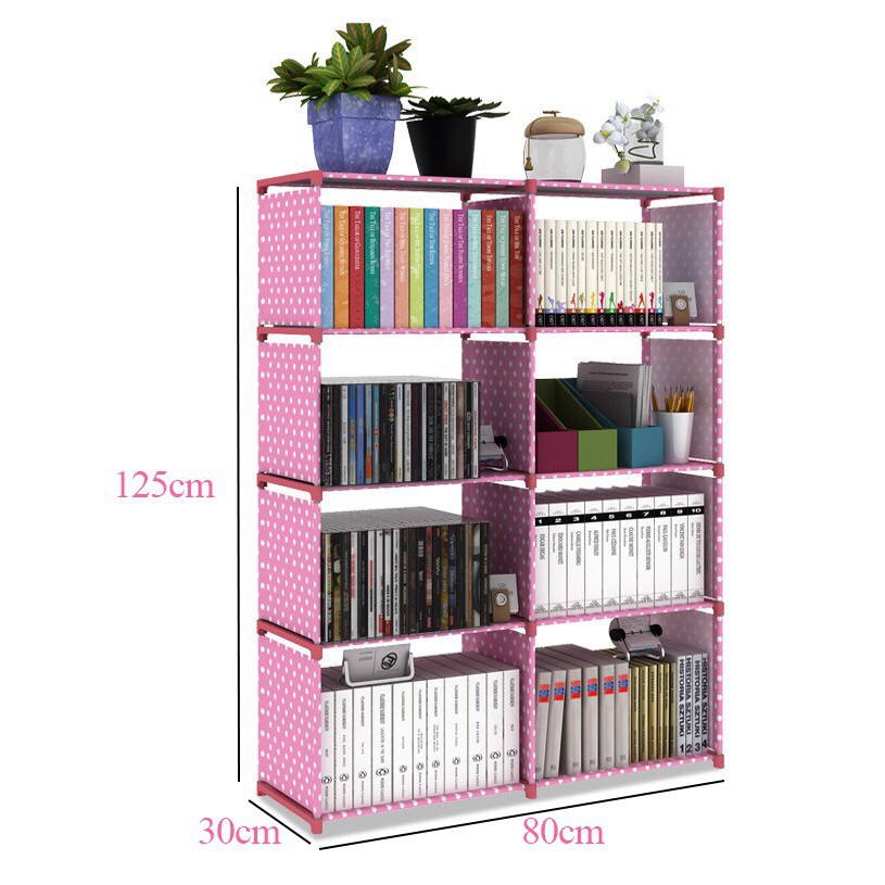 5 Tiers 8 Columns Korean DIY Book Shelf Storage Rack / Rak Buku 5 ...