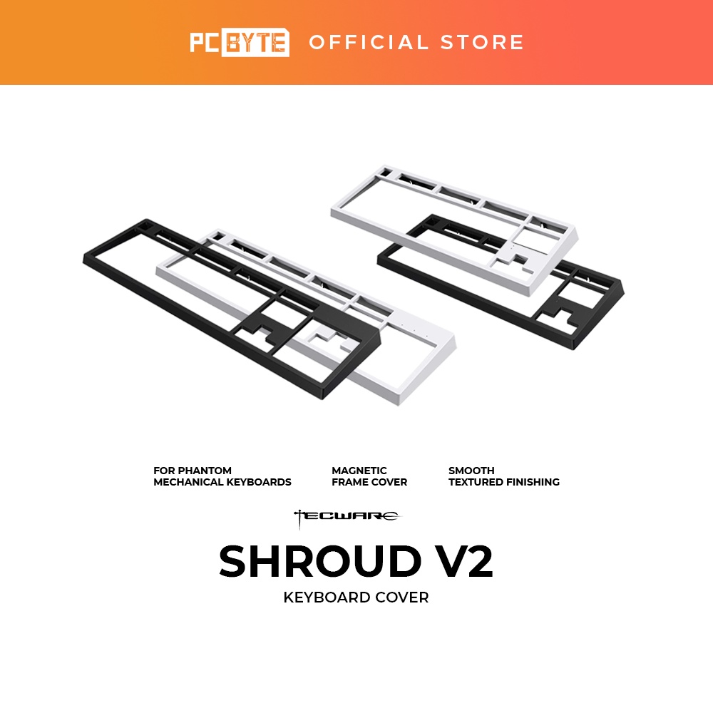 Tecware Shroud V2 Classic Keyboard Cover TKL / Full Size - Black/White ...