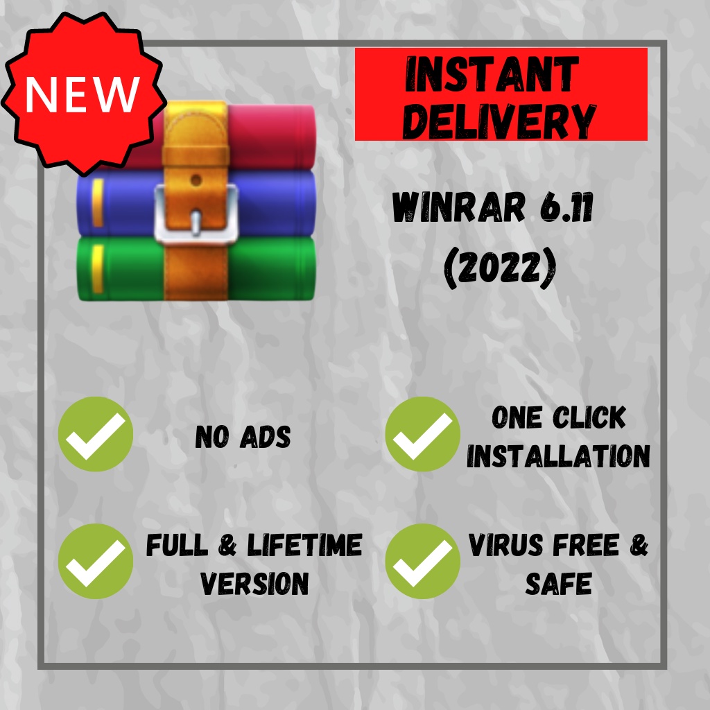 [Latest Version] WinRAR 6.11 (2022) | Shopee Malaysia