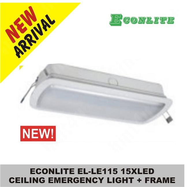 ECONLITE EL-LE115 15XLED EMERGENCY LIGHT + FRAME | Shopee Malaysia