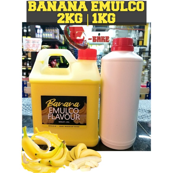 BANANA EMULCO 2KG | 1KG | PERASA PISANG BERWARNA 2KG | 1KG HALAL ...