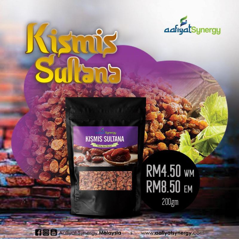 Kismis Sultana Tanpa Biji | Seedless Raisin Sultana FRESH Aafiyat ...