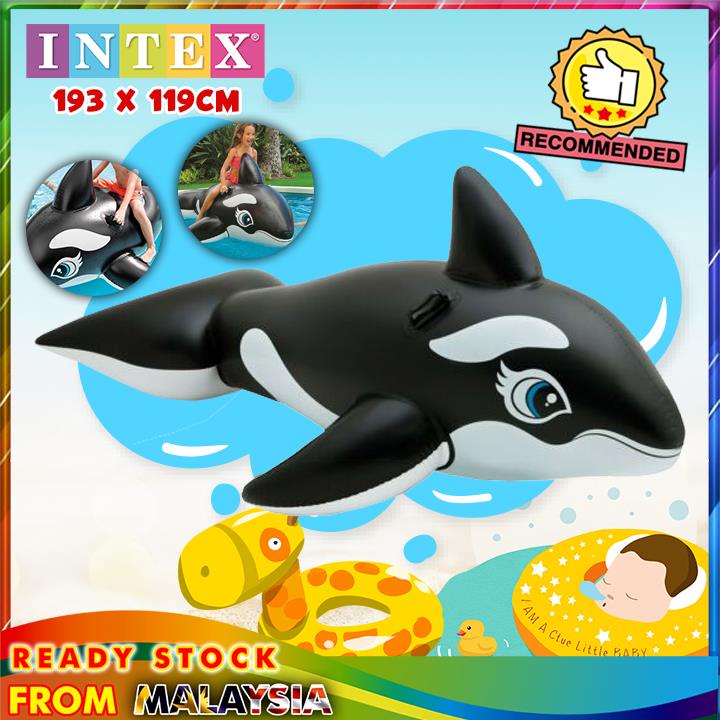 INTEX 58561 (NP35) Whale Ride-On Inflatable Toys Children Swimming ...