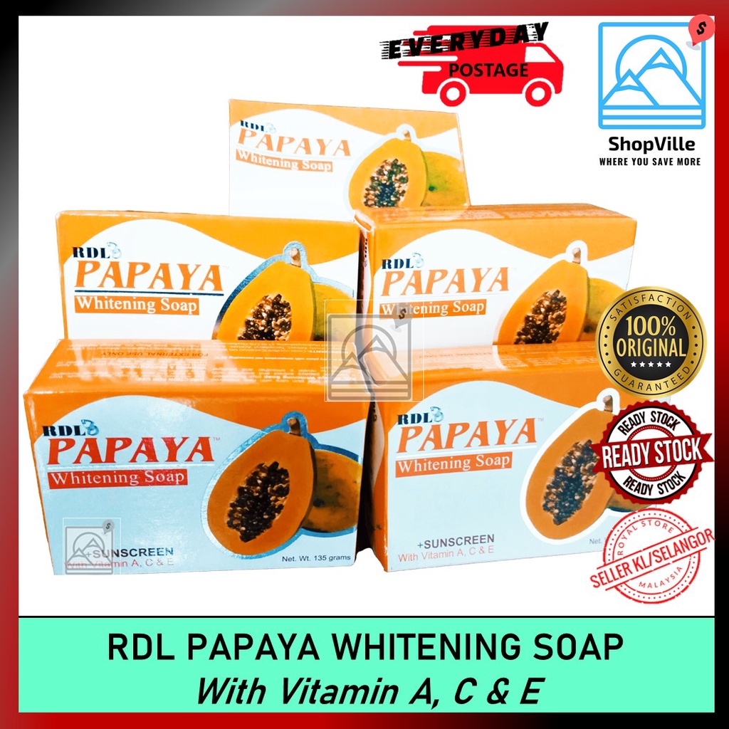 Jimat RDL Sabun Papaya Soap Betik 100% Original RDL Whitening | Shopee ...