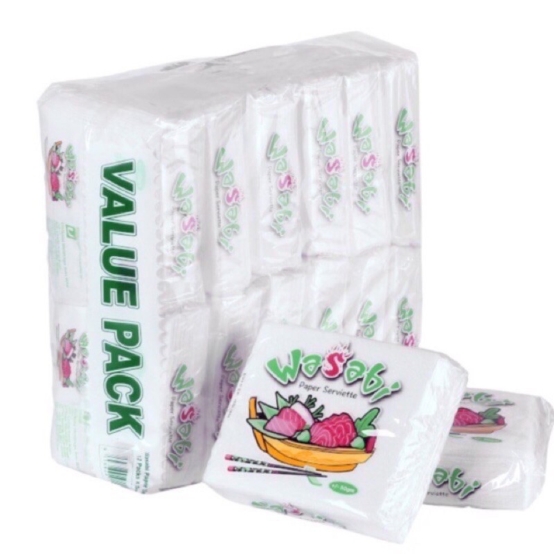 Wasabi Paper Serviette Tissue 50g X 10pack | Shopee Malaysia