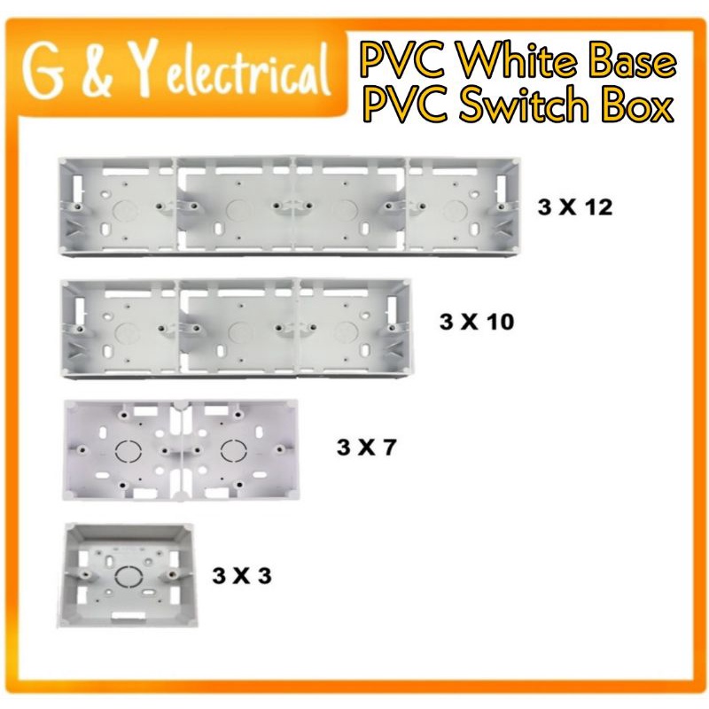 PVC Box Surface Nut Type / Electrical Box / White Base / White Box 3x3 ...