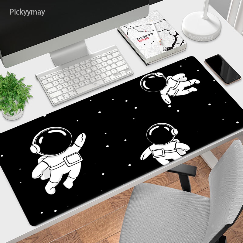 Black Mousepad Anime Astronaut Computer Keyboard Pad Desk Mats Laptop ...