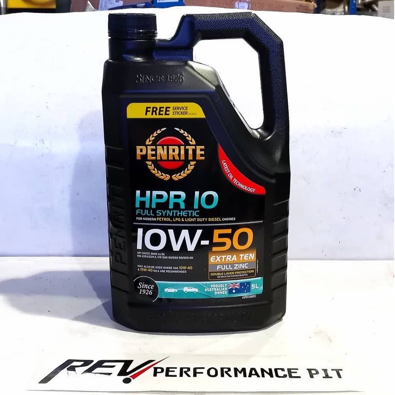 Penrite HPR10 HPR 10 10W-50 Full Synthetic Engine Oil ( 100% Original ...