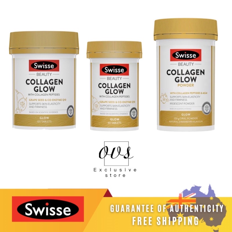 SWISSE Collagen Glow with Collagen Peptides 60 / 120tablets | Collagen ...
