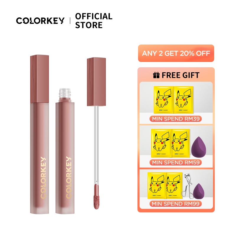 Colorkey Lip Gloss Cream Velvet Soft Texture Moisturizing Lip Makeup 2g ...