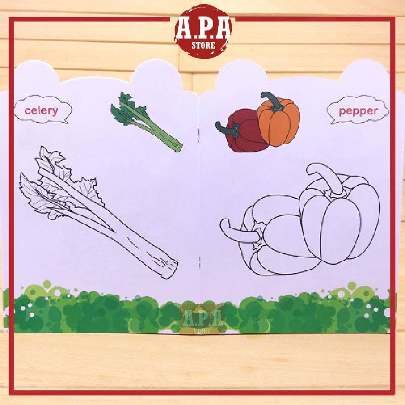 APA Colouring Book Buku Mewarna Kids Coloring 16 Pages Animal Sea ...