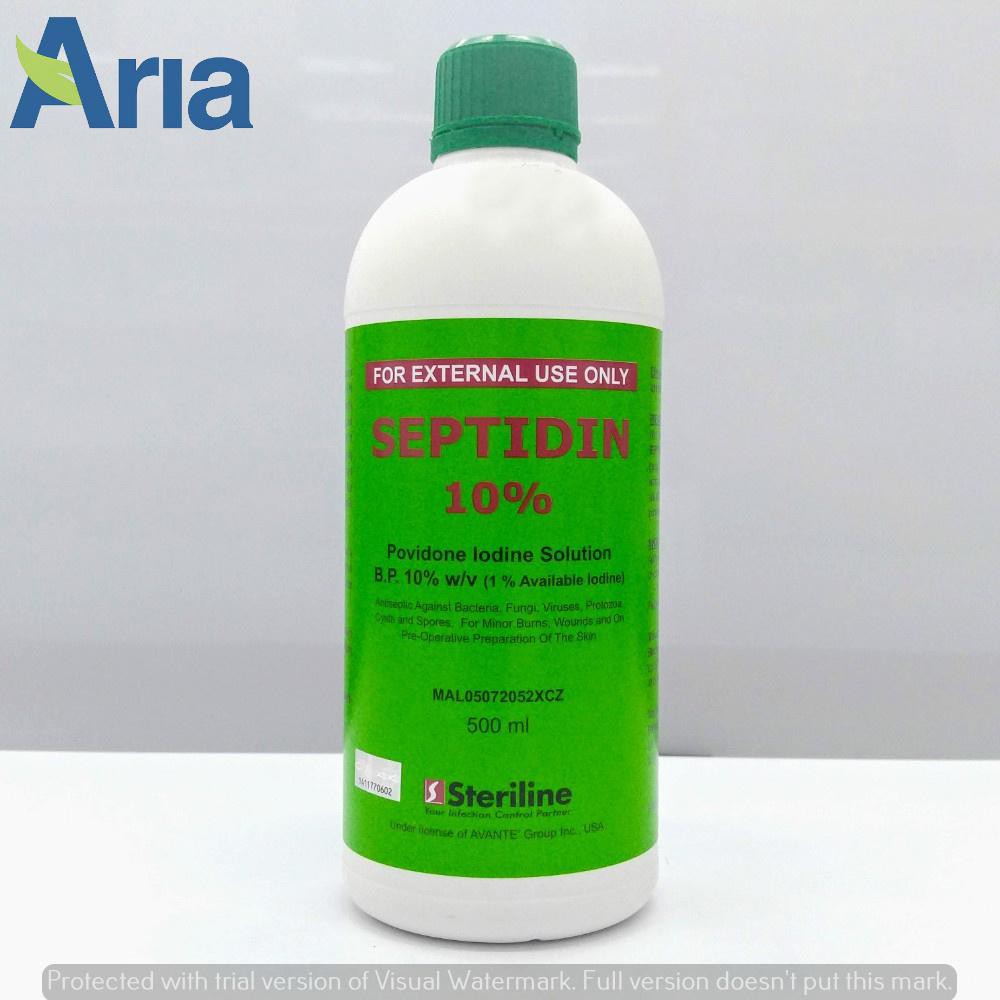 Septidin 10% Povidone Iodine Solution 500ml (Exp02/20) | Shopee Malaysia