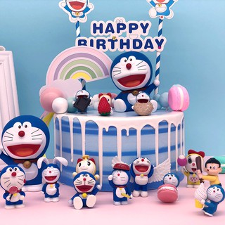 Doraemon theme cake topper Cake Figurines Topper Decoration Doraemon ...