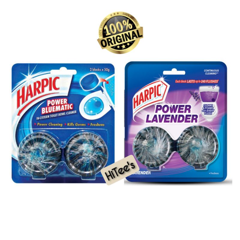 Harpic Blocks Power Bluematic In-Cistern Toilet Bowl Cleaner Blue ...