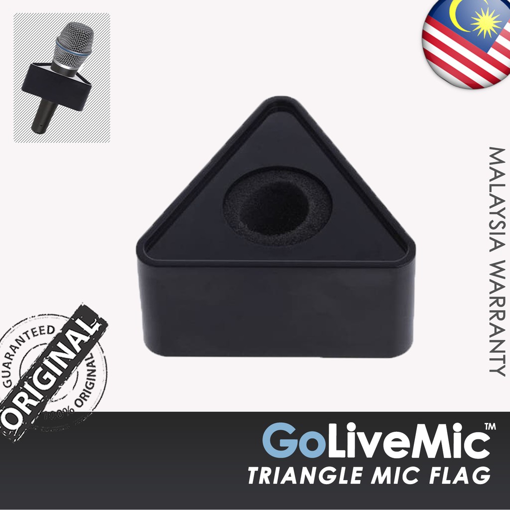 GoLiveMic Triangle Mic Logo Flag (Black/White) for Interviewing ...