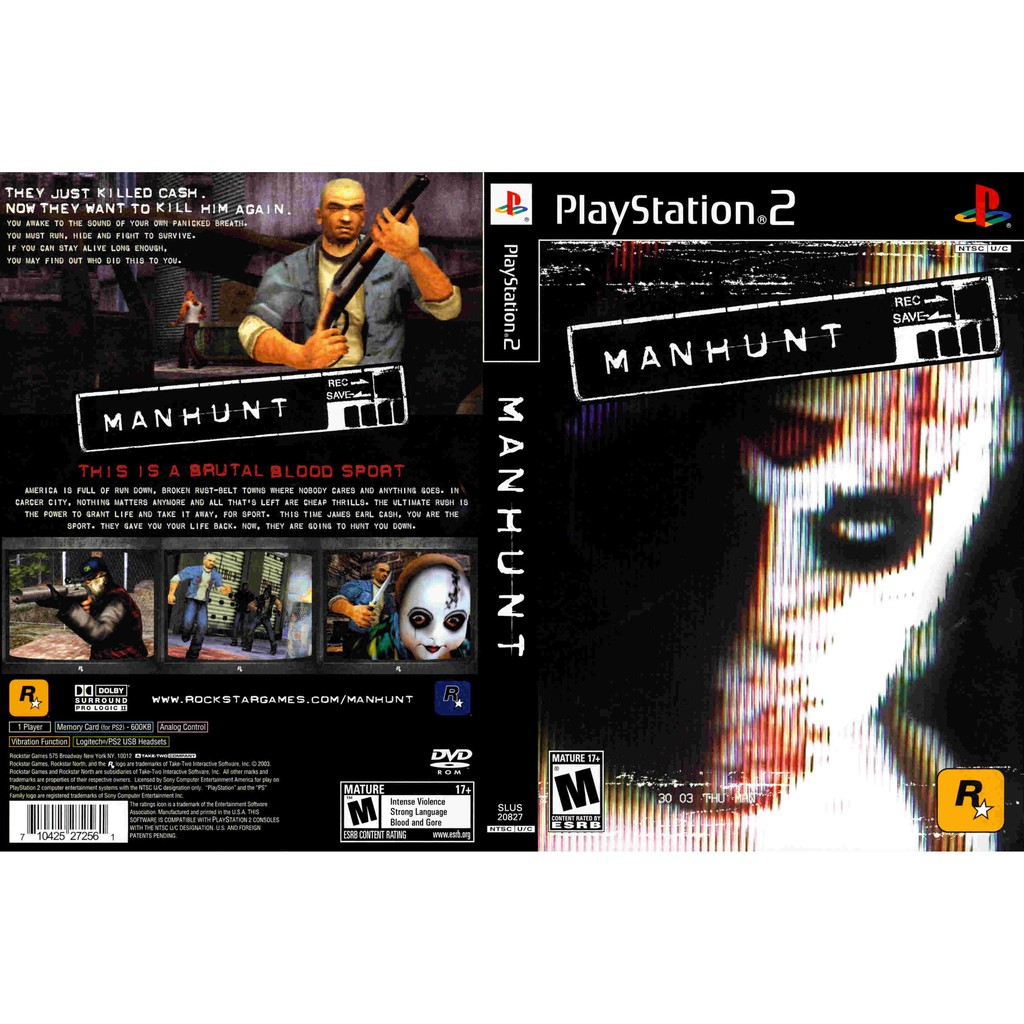 Playstation 2 / PS2 Manhunt ( DVD Games ) | Shopee Malaysia