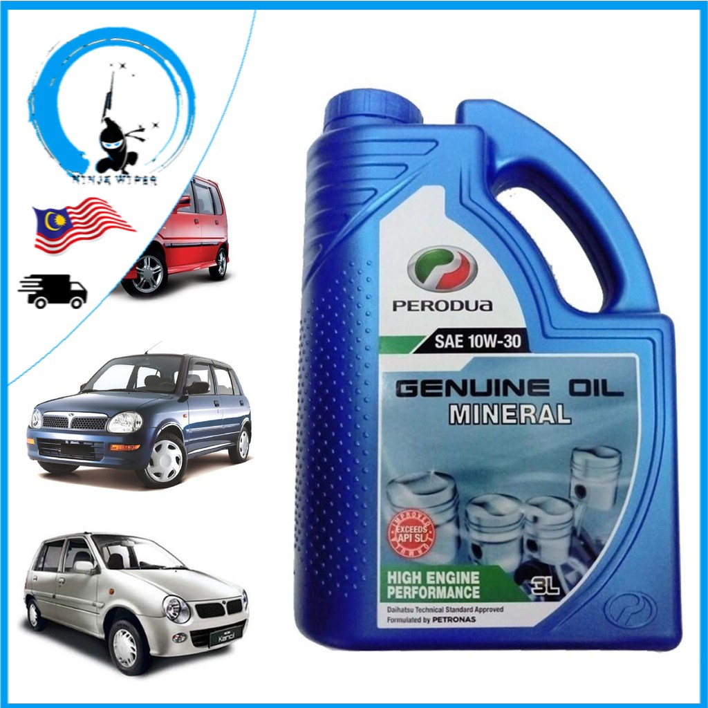 Perodua 10w30 engine oil 3 liter kancil kelisa kenari genuine parts ...