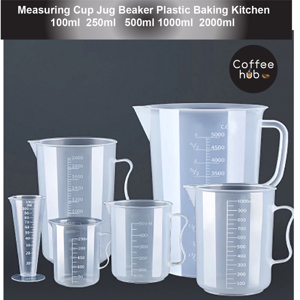 (READY STOCK)Measuring Jug Cup Plastic Transparent Kitchen Baking 100ml ...