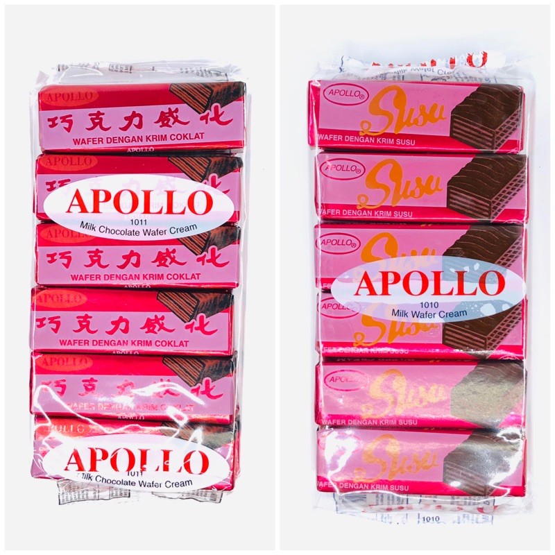 12g x 12pcs Apollo Milk / Chocolate Wafer Cream | Shopee Malaysia