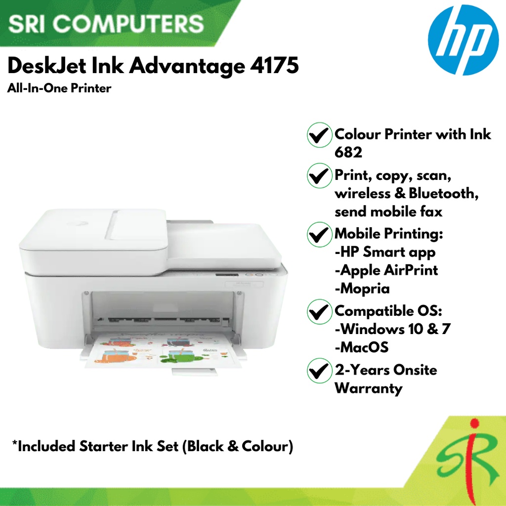 HP DeskJet Ink Advantage 4175 All-In-One Printer (2-YEARS ONSITE ...