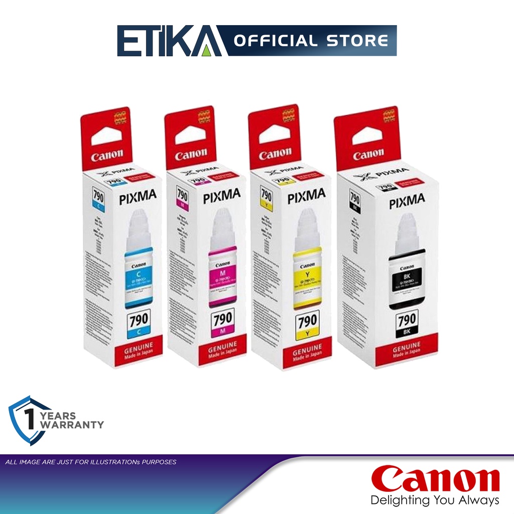 Canon GI-790 Bottle Ink Cartridge - 135ml for Black and 70ml for Color ...