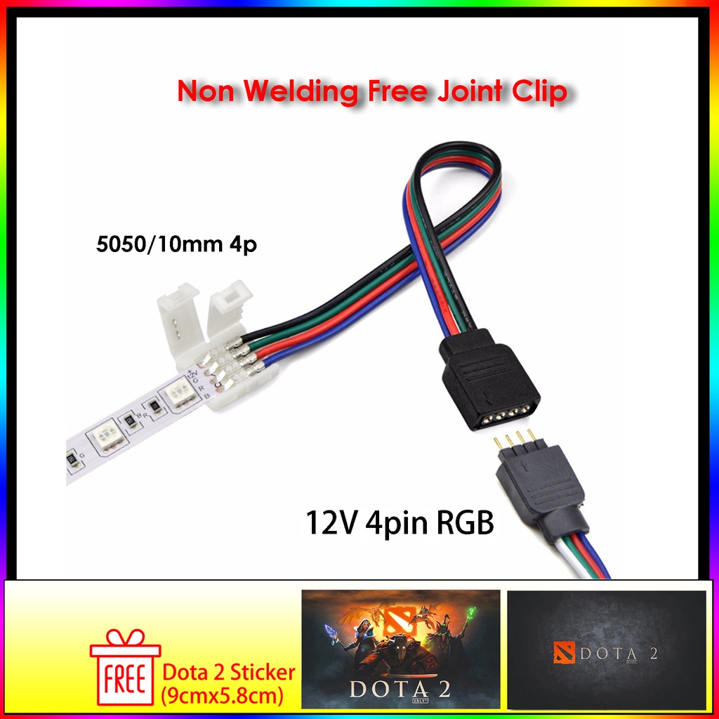 5050/10mm 4pin LED to 12V 4Pin Mobo Motherboard Twistable LED Strip Non ...