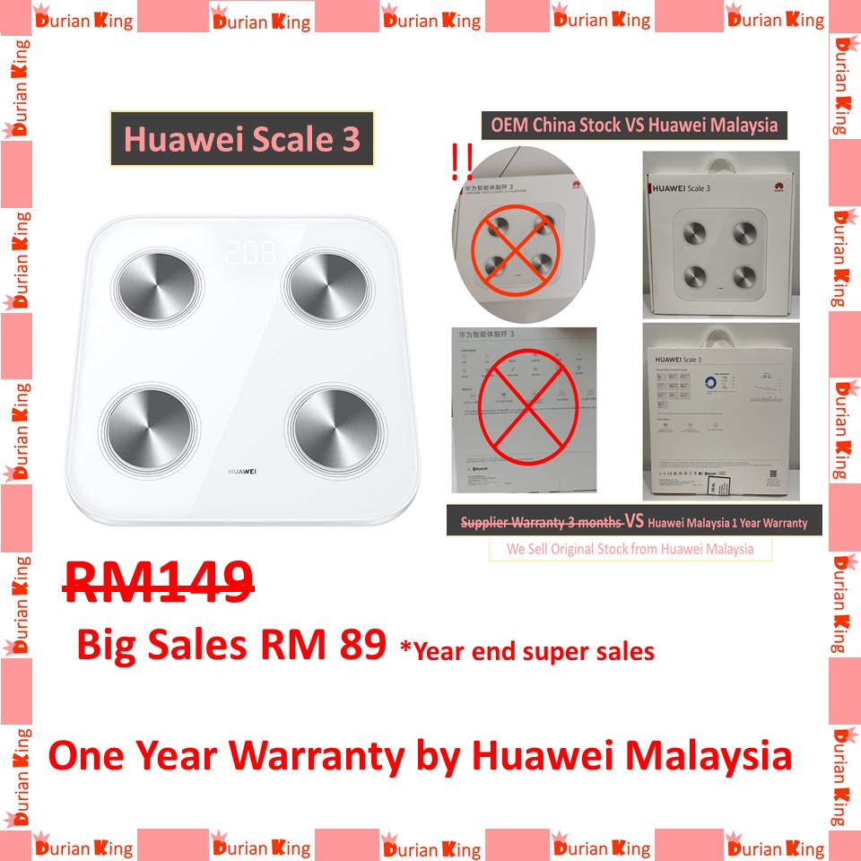 HUAWEI Huawei Scale 3 Smart Fat BMI Body Scale Original Huawei Malaysia ...