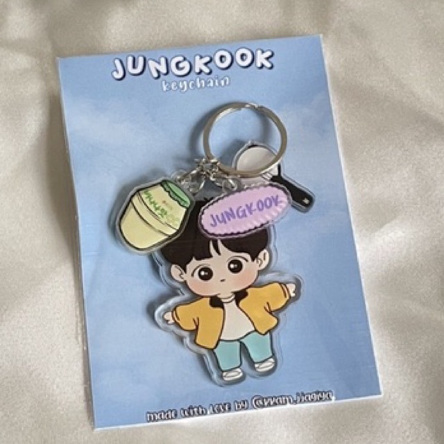Kkamjjagiya - Jungkook Keychain with mini keychains (Double Side ...
