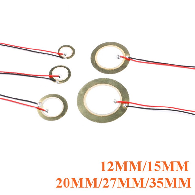 10pcs 12MM 15MM 20mm 27mm 35mm Piezo Transducer Piezoelectric Piezo ...