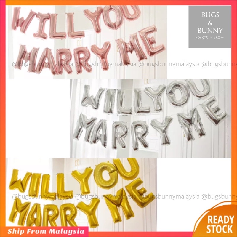 Will You Marry Me Decoration Balloon Set Room Decoration Marriage ...