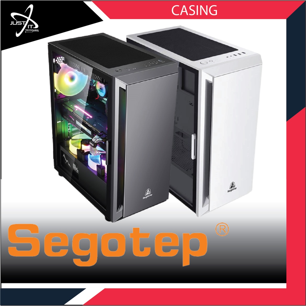 SEGOTEP GANK 5 GAMING CASE - BLACK/WHITE | Shopee Malaysia