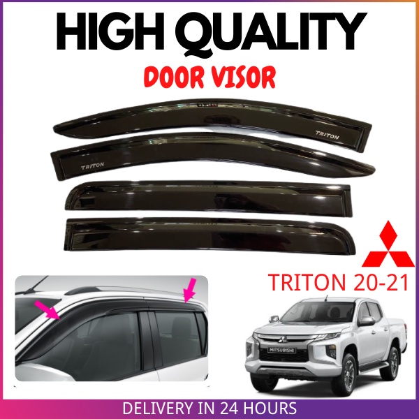 MITSUBISHI TRITON 2019-2022 4PCS FLAT DOOR VISOR (10CM) | Shopee Malaysia