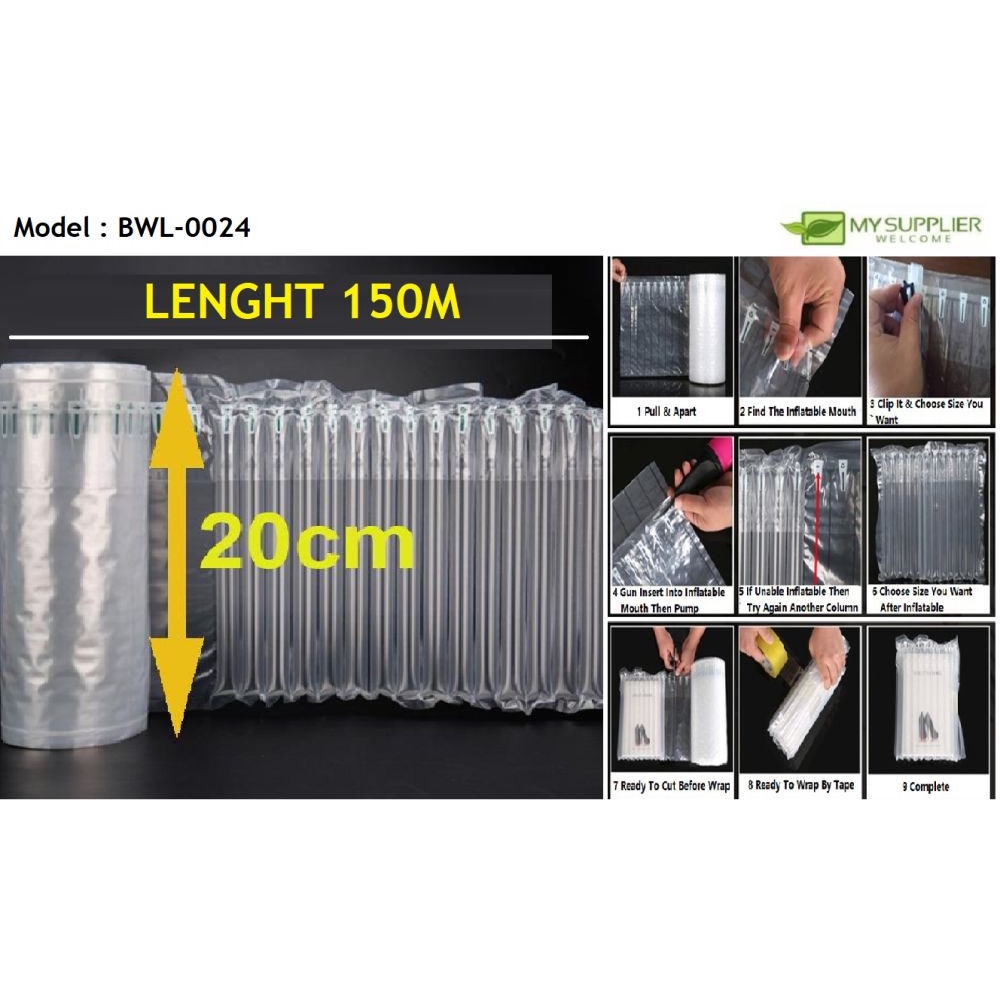 Inflatable Air Packaging Protective Bubble Pack Wrap Bag 20cm x ...