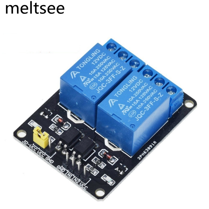 12V 2 Channel Relay Module with Optocoupler Relay Output 2 way Relay ...