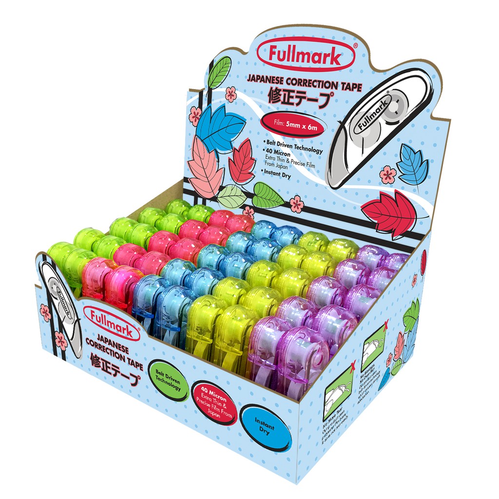 Fullmark Correction Tape , Gift Box - 50 pcs / 5mm X 6m each (Model D ...