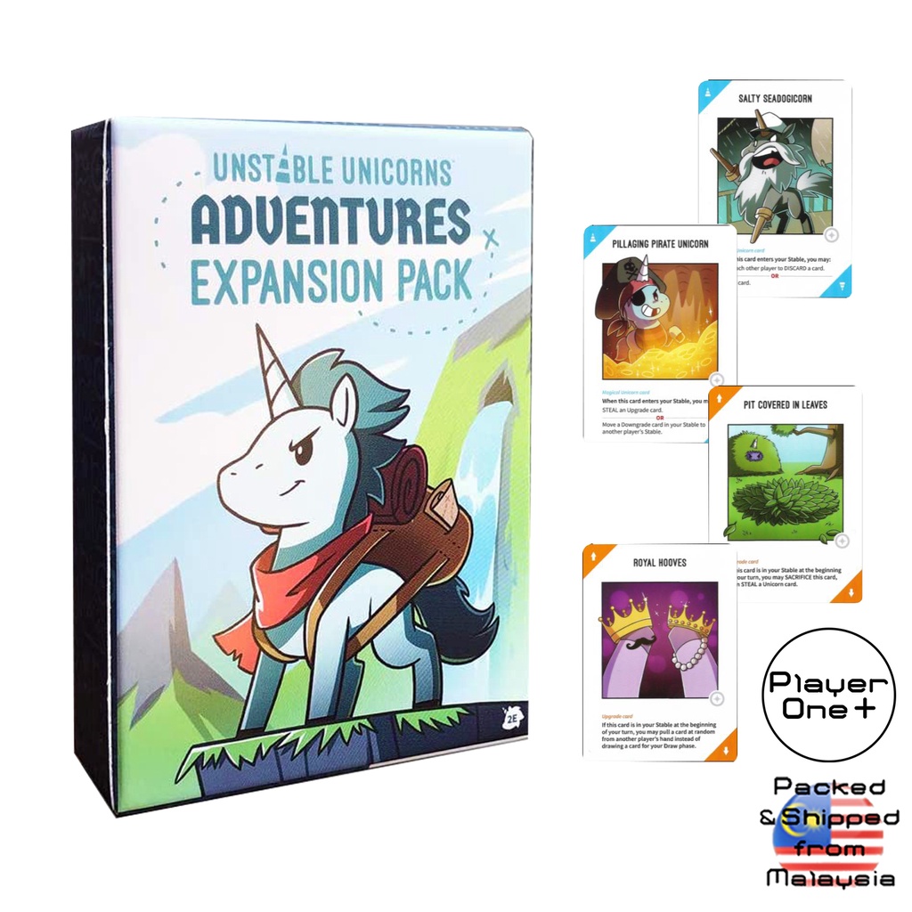 Unstable Unicorns Adventures Expansion Pack Fun Card Games Party Game ...