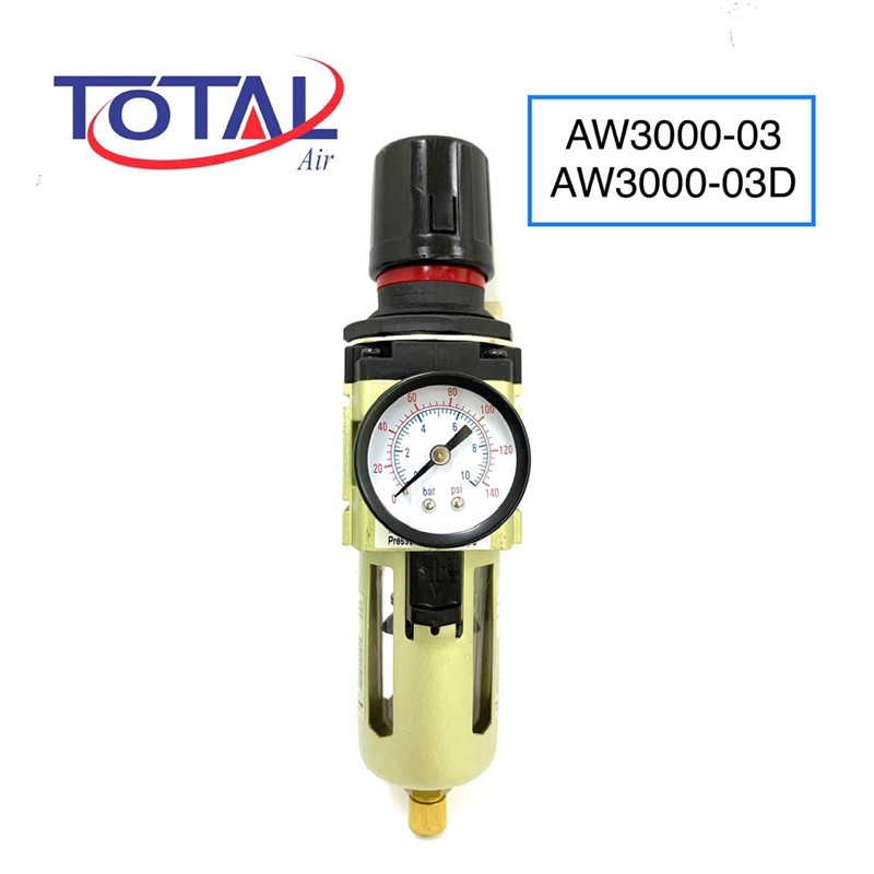 Total air aw3000-03 aw3000-03d 3/8” air filter regulator water ...