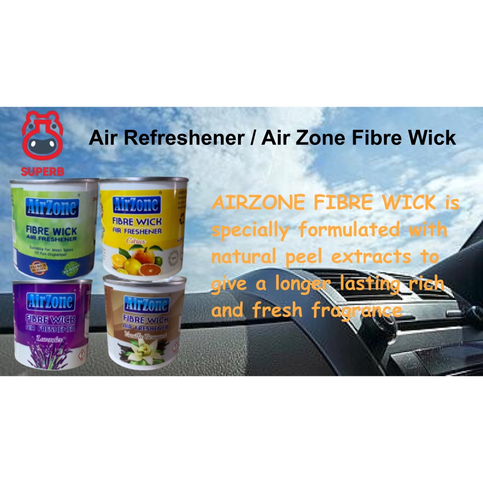 Air Freshener / Air Zone Fibre Wick (Vanilla, Lavender, Citrus, Aqua ...