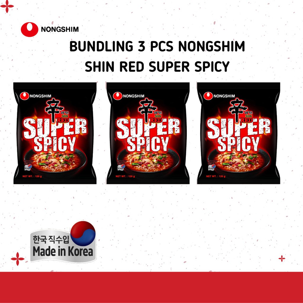 Nongshim Bundling Shin Red Super Spicy 120gr 3pcs | Shopee Malaysia