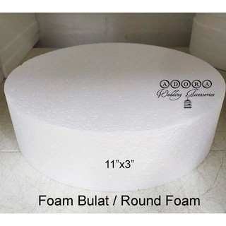 8"x3" / 11"x3" / 15"x3" Round Styrofoam Fom Bulat Polystyrene Dummy ...