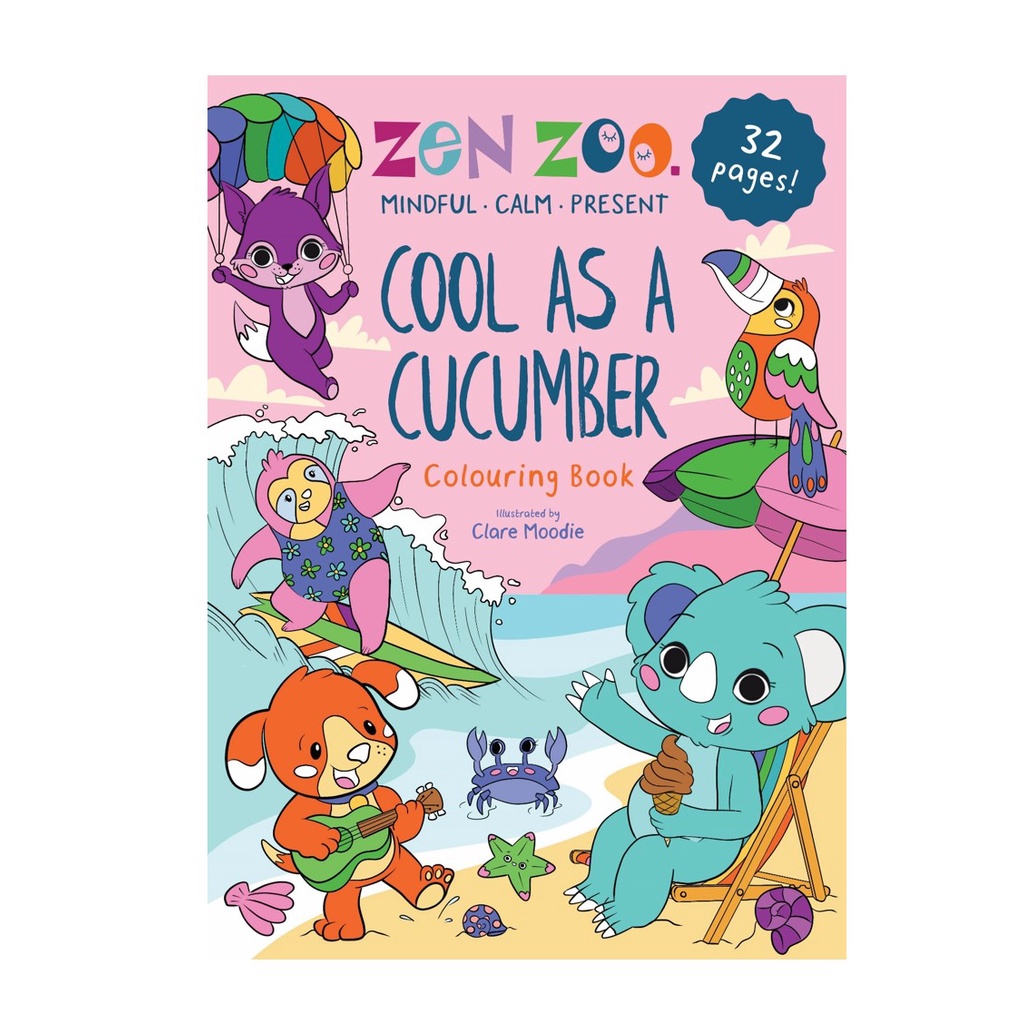 Animals Fun Colouring Book Zen Zoo Learning Peaceful Mindset & Relaxed ...