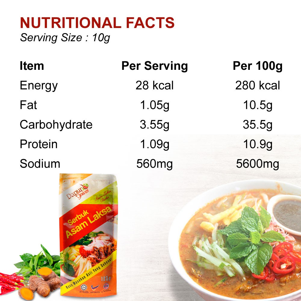 [Pack of 3]Asam Laksa Powder + Tomyam powder + Black Pepper Seasoning Mix