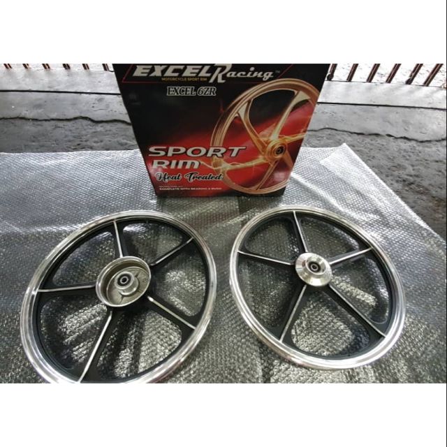 EXCEL RACING SPORT RIM 5 LEGS BLACK GOLD HONDA WAVE125 5 KAKI HITAM ...