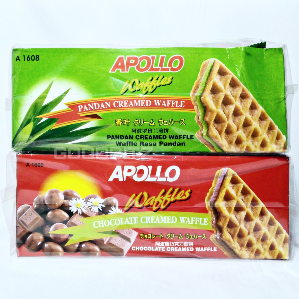 Apollo Waffles ( Chocolate / Pandan / Strawberry Creamed Waffle ...