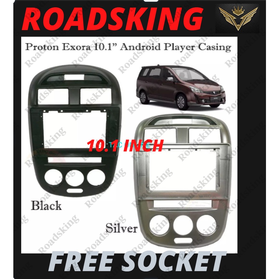 CAR AUDIO CASING ANDROID 10.1 INCH PROTON EXORA BLACK SILVER COLOUR ...